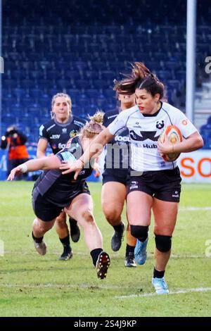 Exeter, Devon, UK. 12th Jan, 2025. UK Weather: sunset from Sandy Park ...