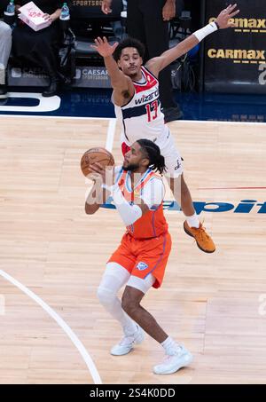 Oklahoma City Thunder guard Isaiah Joe (11) looks to shoot over ...