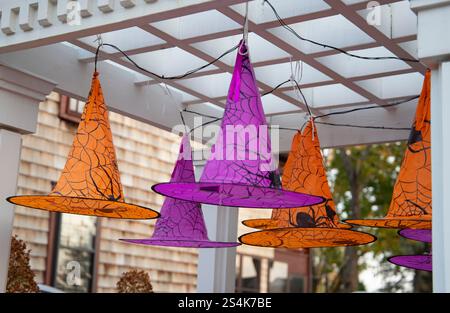 Historic Wickford, RI. Oct. 30, 2024. Fall and Halloween scenes while ...