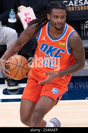 Oklahoma City Thunder guard Cason Wallace (22) shoots against Charlotte ...
