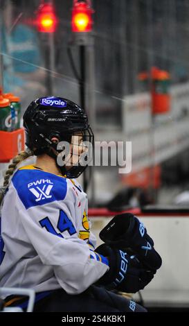 Toronto Sceptres' Renata Fast (14) checks Minnesota Frost's forward ...