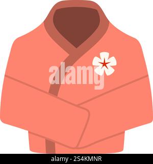Spa Bathrobe Icon. Flat Color Design. Vector Illustration Stock Vector ...