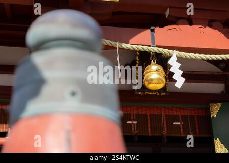 A sacred rope at Kameido Tenjin shrine in Tokyo Stock Photo - Alamy