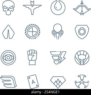 A vector of a skull icon with a tag line isolated on a black background ...