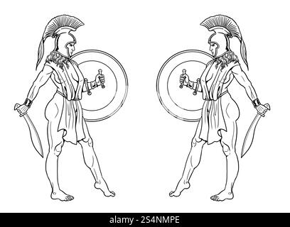 Women Warriors - Amazons. Handmade drawing with mythical female ...