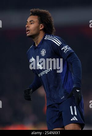 Manchester United's Joshua Zirkzee during the Premier League match at ...