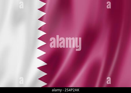 qatar flag texture as background Stock Photo - Alamy