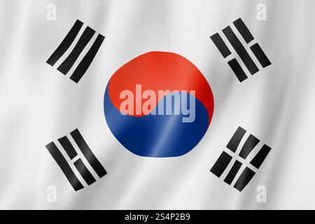 korean flag texture as background Stock Photo - Alamy