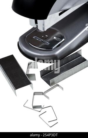 office stapler and staples close-up Stock Photo - Alamy