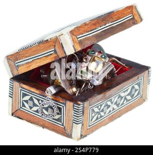 Indian vintage jewellery box on the table Stock Photo - Alamy