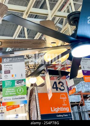 Ceiling Fan Display in Hardware Store Stock Photo - Alamy