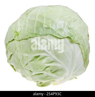 whole green cabbage isolated on white Stock Photo - Alamy