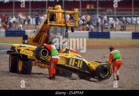 German motorsports racing driver Ralf Schumacher on Jordan Peugeot F1 ...