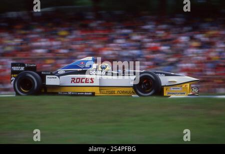 Brazilian motorsports racing driver Tarso Marques on Minardi M197 F1 ...