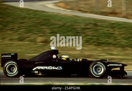 Spanish motorsports racing driver Pedro De La Rosa on Arrows F1 car ...