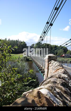 The Union Chain Bridge linking England and Scotland over the River ...