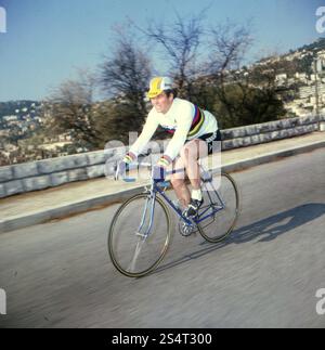 French professional road bicycle racer Bernard Hinault, 1980s Stock ...