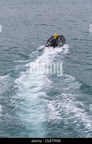 Hurtigruten Zodiac at Kvanefjord, Greenland in July Stock Photo - Alamy