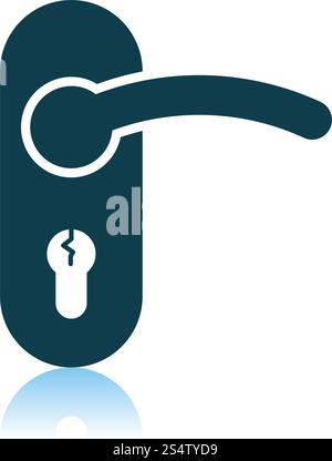 Door handle and key icon blue vector Stock Vector Image & Art - Alamy