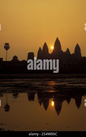 the angkor wat temple in Angkor at the town of siem riep in cambodia in ...