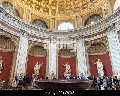 Round Room in the Pio Clementino Museum, on May 2, 2025 at the Vatican ...