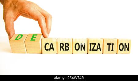 Decarbonization or carbonization symbol. Concept words Decarbonization ...