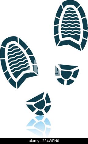 Man footprint icon. Shadow reflection design. Vector illustration Stock ...