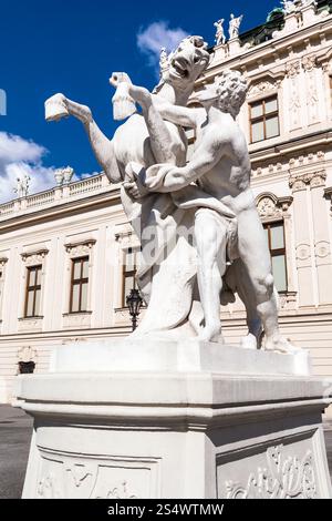 statue near Upper Belvedere Palace, Vienna Stock Photo - Alamy