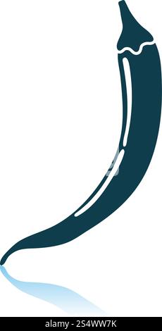 Chili pepper icon. Shadow reflection design. Vector illustration Stock ...