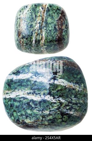 Tiger's eye and hawk's eye gemstone as natural mineral rock specimen ...