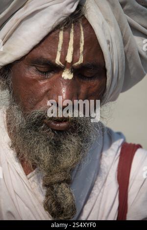 Maha Kumbh Mela in Prayagraj, India Sadhus or Hindu holy men smeared ...