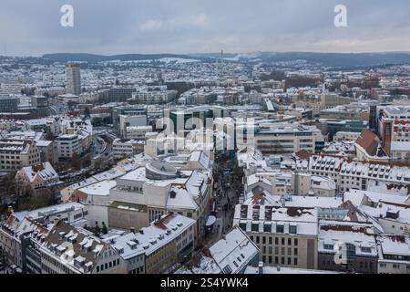 Winter View of the skyline of Ulm, Germany Stock Photo - Alamy