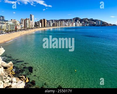 Benidorm; Spain; January 12, 2025: Enjoy breathtaking views of Levante ...