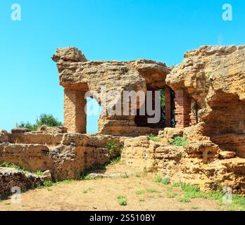 Famous ancient ruins in Valley of Temples, Agrigento, Sicily, Italy ...