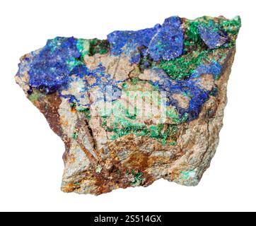 Natural blue white azurite stone beaded necklace Stock Photo - Alamy