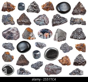 raw Hematite ore isolated on white Stock Photo - Alamy