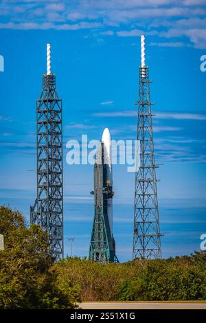 Cape Canaveral, USA. 11th Jan, 2025. Blue Origin New Glenn first launch ...
