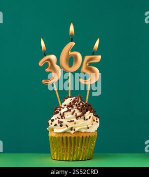 Three candles forming the number 365 - Red background Stock Photo - Alamy