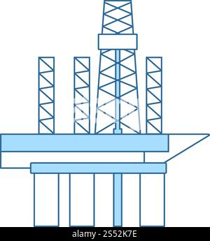 oil development line icon, outline symbol, vector illustration, concept ...