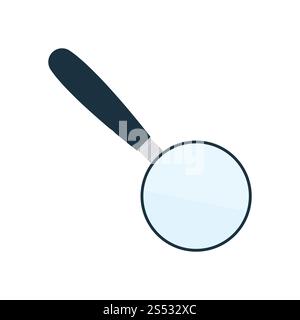 Magnifying glass icon, flat design with long shadow, vector eps10 ...