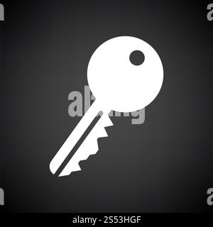 Key Icon On Black Background. Black Flat Style Vector Illustration ...