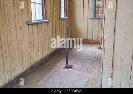 The lever used to open the trap door below the stool. At the execution ...