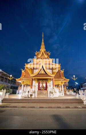 the City Pillar shrine in the city centre of Buriram in the province of ...