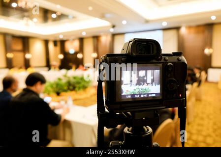 adult participants of the seminar sitting in the conference room Stock ...