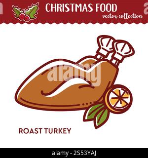 Festive Thanksgiving or Christmas celebration, with homemade roast ...