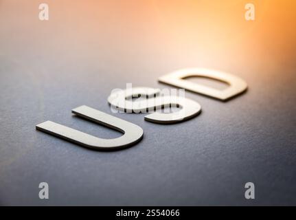 Word USD written with white solid letters Stock Photo - Alamy