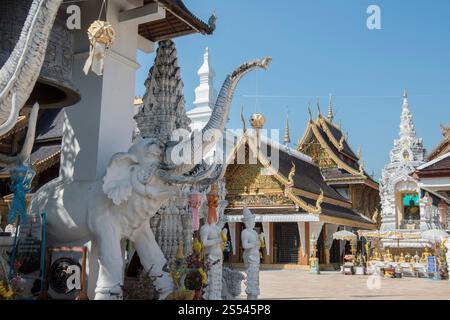 The Wat San Pa Yang Luang in the city of Lamphun in the province ...