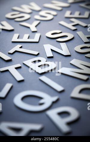 Learning and education concept - pile of alphabet blocks Stock Photo ...