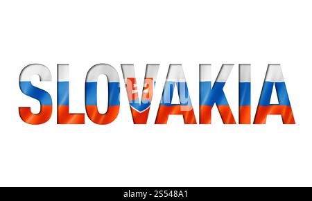 slovakian flag text font. slovakia symbol background Stock Photo - Alamy