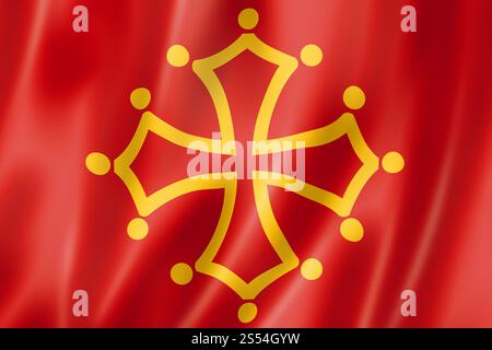 Midi-Pyrenees Region flag, France Stock Photo - Alamy